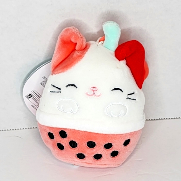 Squishmallows | Toys | Roxy Boba Tea Cat Clip Original Squishmallow By ...